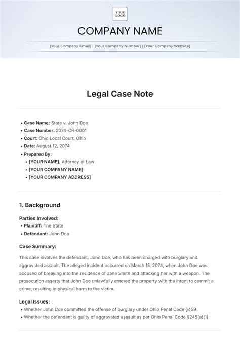 Free Case Note Templates And Examples Edit Online And Download