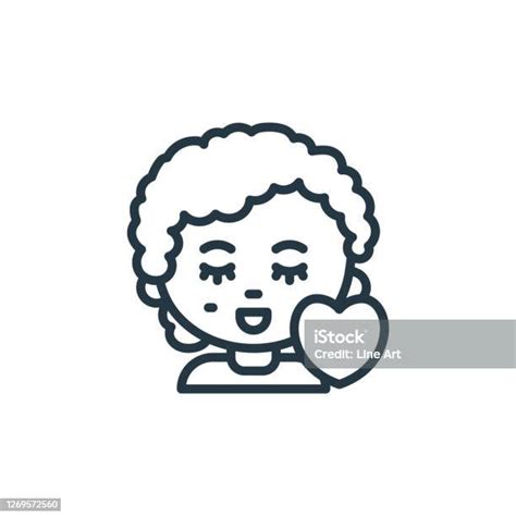 어린이 아바타 개념에서 소녀 아이콘 벡터 소녀 편집 스트로크의 얇은 라인 일러스트 웹 및 모바일 앱 로고 인쇄 미디어에 사용하기 위한 소녀 선형 사인 계획에 대한 스톡 벡터