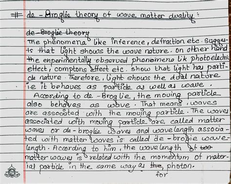 Solution De Broglie Therory Of Wave Matter Density With De Broglie