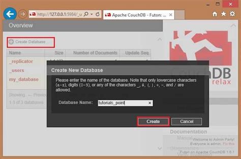 Couchdb 创建数据库 技术教程