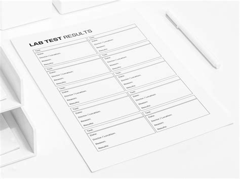 Lab Test Results Printable For Your Medical Binder Fillable Pdf Lab