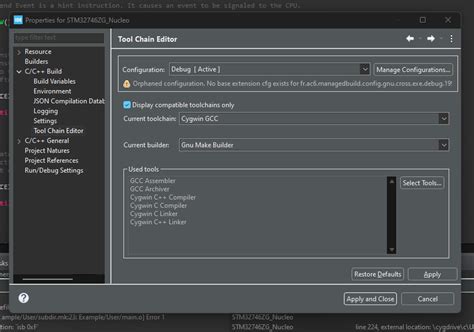 Errors Building Gpioexti Example Project For The Stmicroelectronics Community
