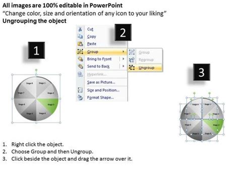 Stages Circular Process Flow Diagram Make Business Plan PowerPoint Templates