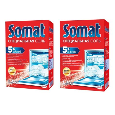 Сомат Соль для посудомоечных машин, 1500 г, 2 шт - купить с доставкой ...