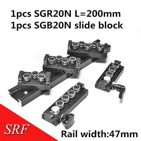 이중 축 롤러 선형 가이드 Sgr20n L 200mm 1 피스 선형 레일 슬라이드 블록 Sgb20n Cnc 부품용선형가이드 Aliexpress