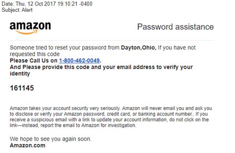 Amazon Password Reset Phishing Scam Someone Tried To Reset Your Password