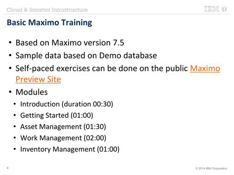 Maximo Training Introduction Pptx