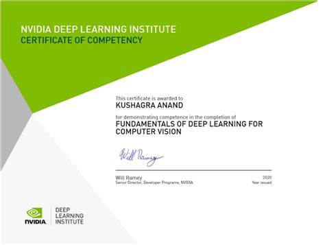 Kushagra Anand On Linkedin Completed Successfully Certified Nvidia