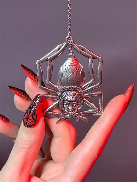 Spidora Necklace Silver Plated Spider Woman Pendant Etsy