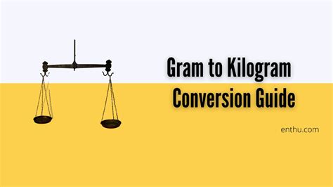 gram to kilogram conversion guide