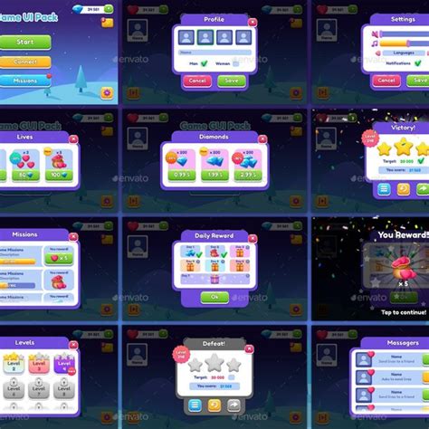 Night Gui Pack Customizable Gaming Ui Night Gui Pack Customizable Gaming Ui