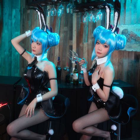 Vocal Idol Black Bunny Girl Black Rabbit Halloween Cosplay Costume