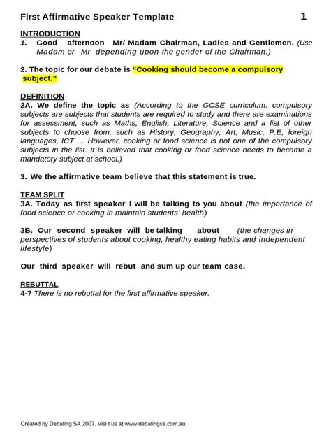 Speech Structure Template đã Chuyển đổi Pdf