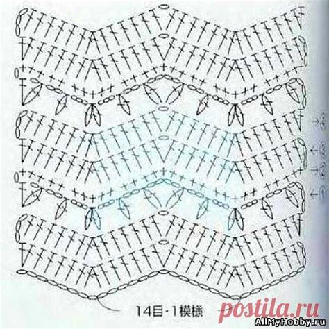 Очень красивый узор крючком зубчиками — Сделай сам идеи для творчест Вязание крючком Постила