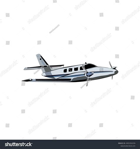 Twin Engine Small Private Jet White Plane Vector Image 40 Off