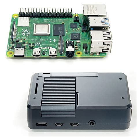 Buy Raspberry Pi 4b 4gb Board With Multi Functional Case 1 Noiseless Passive Cooling 2