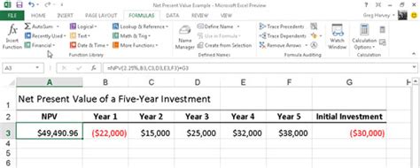 Calculating Present Value In Excel