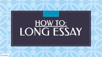 AP Histories Skills Lesson HOW TO LONG ESSAY Google Slides Presentation