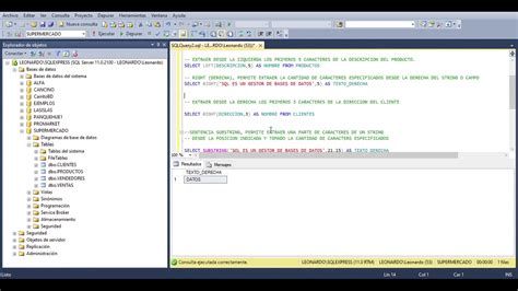 Video 21 Sentencia Leftright Y Substring Youtube