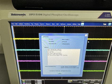 Tektronix Dpo5104 Oscilloscope 1ghz 4ch 10gs S W Ssd And Options Ebay