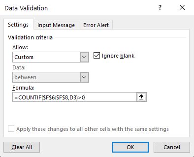 Data Validation Custom Formulas Automate Excel