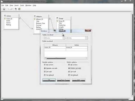 How To Change Type Relation In LibreOffice Base Or English