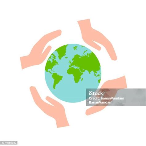 핸드 홀딩 플래닛 아이콘 자연 보호 벡터 일러스트레이션 개념에 대한 스톡 벡터 아트 및 기타 이미지 개념 구 날씨 Istock