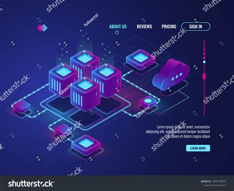 Isometric Networking Conncetion Internet Network Topology Stock Vector Royalty Free 1095143873