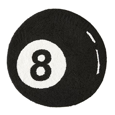 Estmy Black 8 Ball Round Bathroom Rugs Bath Mat 2ft Non Slip Washable