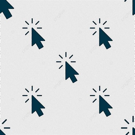 Geometric Texture Seamless Pattern With Cursor Icon Symbol Vector Design Vector Graphic Net