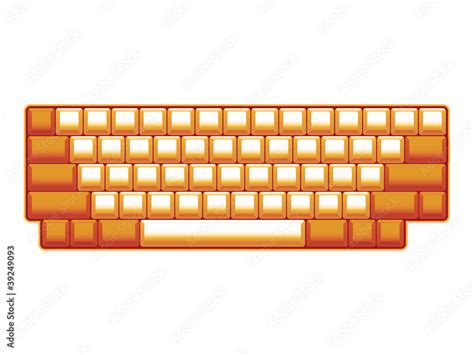 Blank Computer Keyboard Layout Realistic Illustration Stock Illustration Adobe Stock