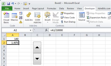 Spin Button Excel 2013 Hohpagal