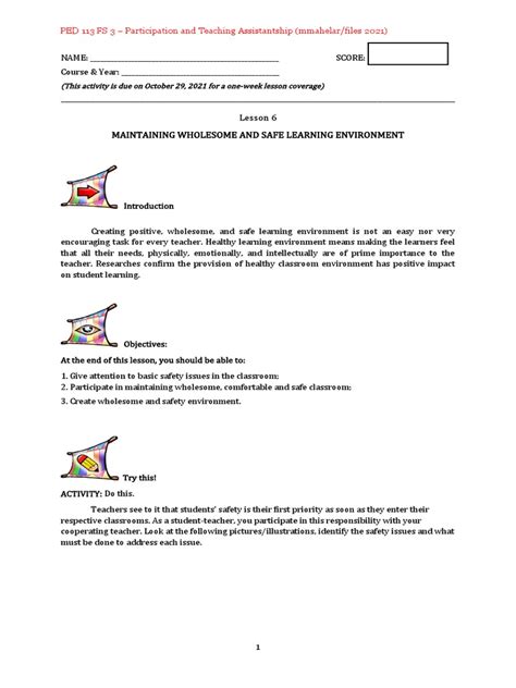 Ped 113 Lesson 6 Pdf Classroom Teachers
