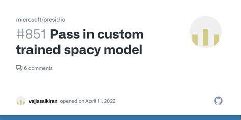 Pass In Custom Trained Spacy Model · Issue 851 · Microsoftpresidio