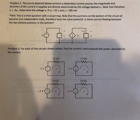 Solved Problem 2 The Circuit Depicted Below Contains A Chegg Com