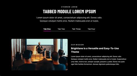 Horizontal Tabs Only