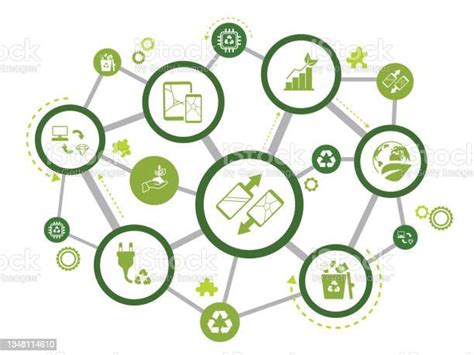 전자 폐기물 재활용 벡터 일러스트레이션 전자 폐기물과 관련된 연결된 아이콘 오래된 전자 제품 전화 및 장비의 책임 있는 폐기와 관련된 개념 장비에 대한 스톡 벡터 아트 및