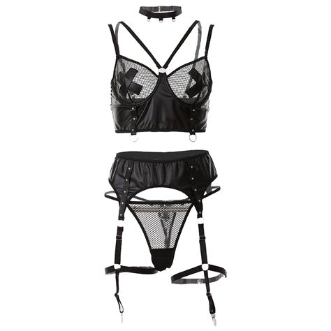 Rinsvye Lenceria Extreme Dessous New S Black Color Women Garter