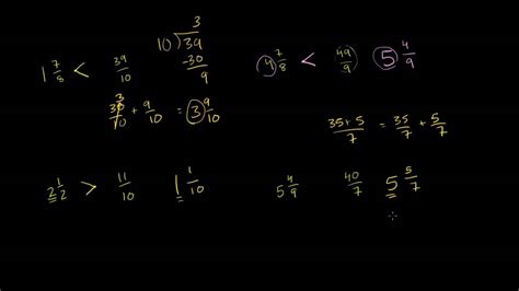 არაწესიერი წილადებისა და შერეული რიცხვების შედარება Youtube