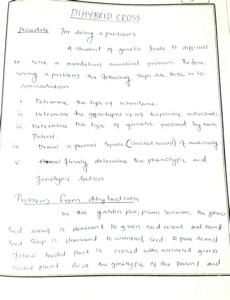 Solution Dihybrid Cross Biology Practical For Class Xi And Xii Fully Explained With Diagram