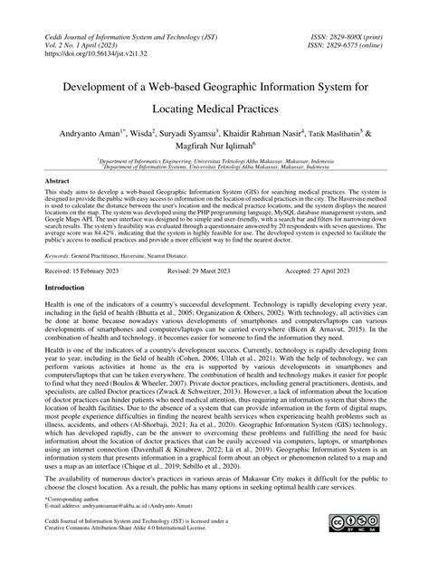 pdf development of a web based geographic information system for