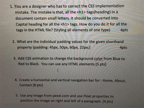 solved 1 you are a designer who has to correct the css