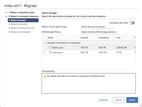 No VASA Provider For Schema Namespace VSAN Found LUKKY US