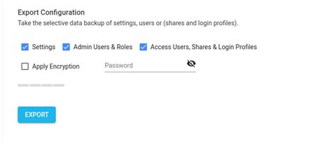 Import And Export Configuration