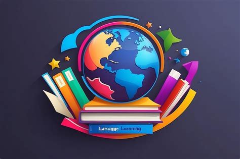 Premium Photo Language Learning App Logo