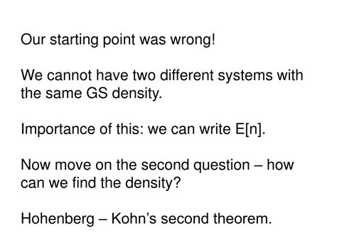 Ppt Density Functional Theory A First Look Powerpoint Presentation Free Download Id 675901
