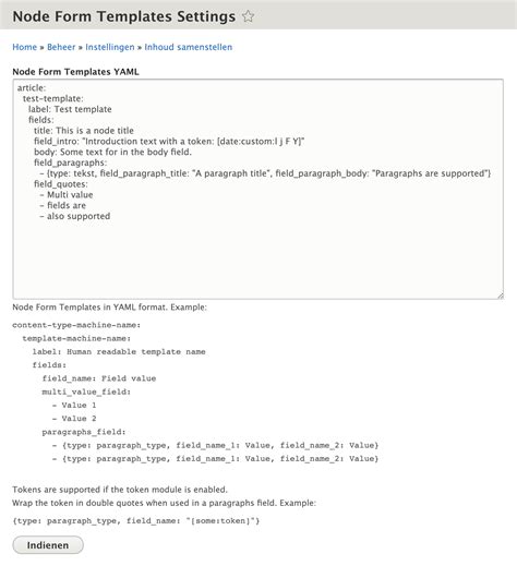 Node Form Templates