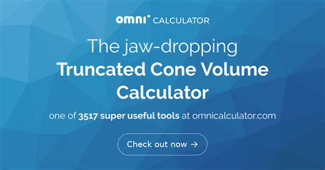 Truncated Cone Volume Calculator