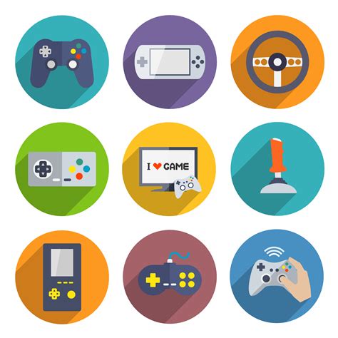Video Games Controller Icons Set 435628 Vector Art At Vecteezy
