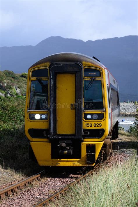Diesel Multiple Unit Express Sprinter Class 158 Approaching Barmouth